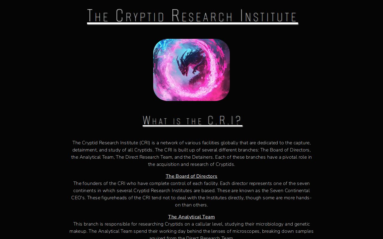 The Cryptid Research Institute
